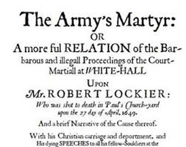Today in London radical history, 1649: executed mutineer Robert Lockyer ...