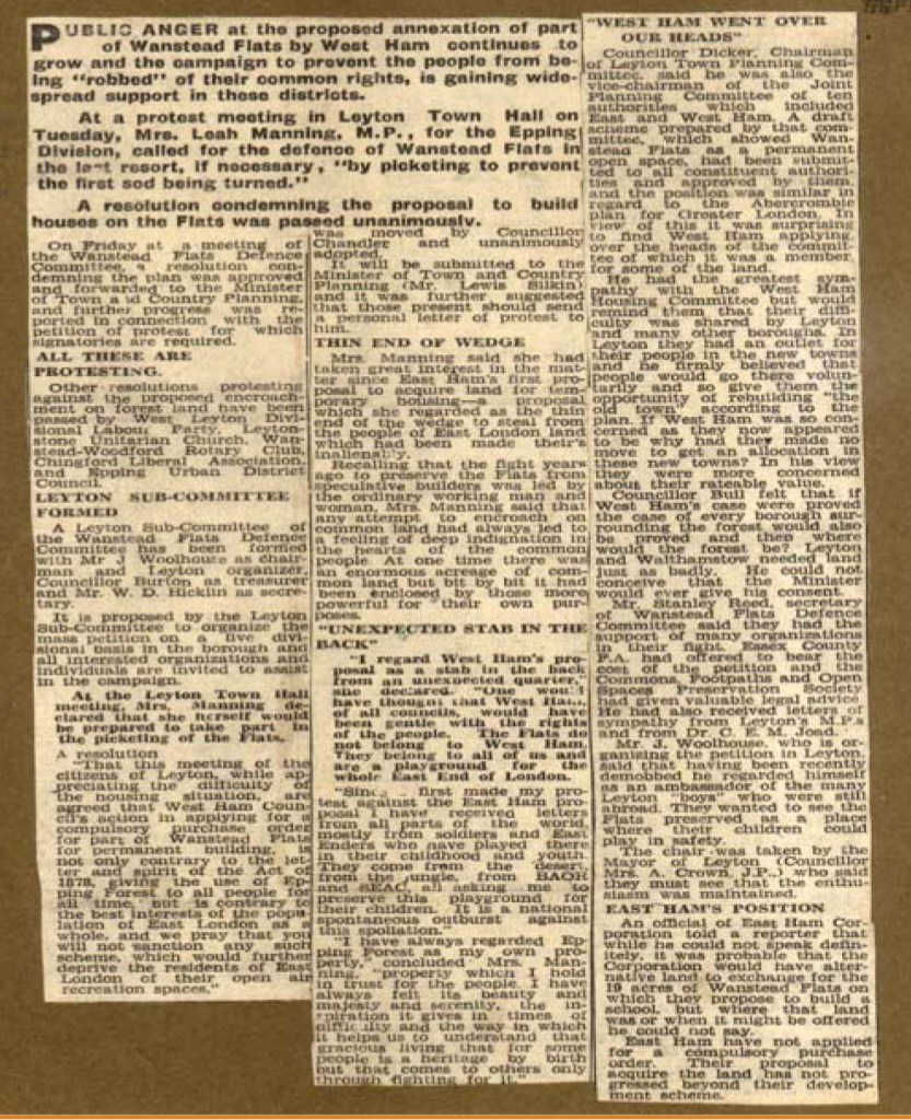 Housing vs Open Space: The Wanstead Flats campaign of 1946 – LONDON ...